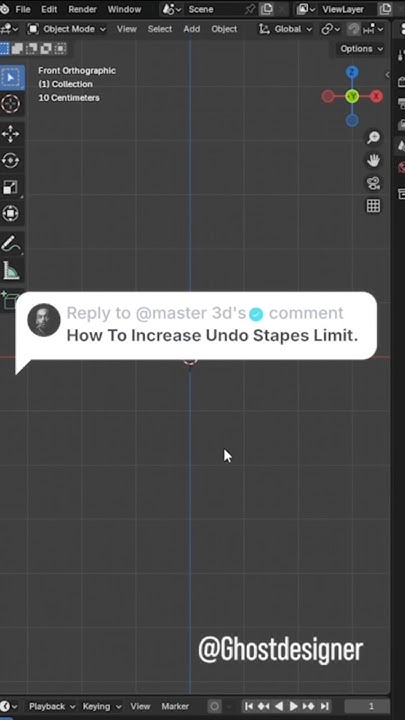 3D Comment How To Increase Undo Steps Limit In Blender | #blend3d #tutorial #3danimation - YouTube