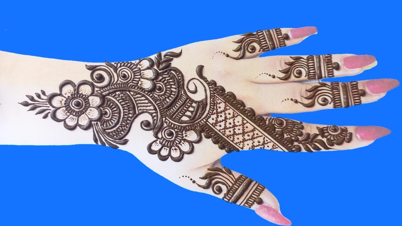 Square Mehndi designs for BackHand ll Easy Arabic Mehndi Design For ...