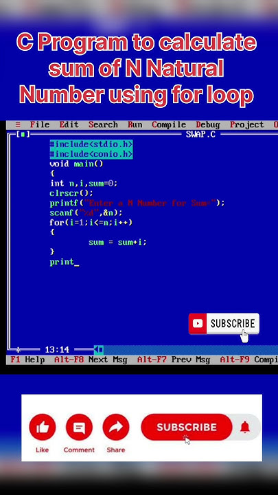 program to calculate sum of N Natural Number in C|#shorts #youtube #ytshorts #music #trending # ...