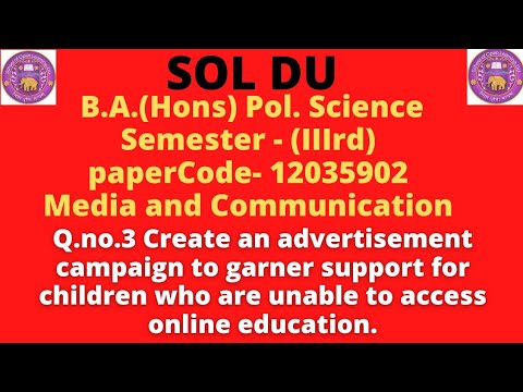 BA.Hons(Pol.sci) English Q.no 3 Create an advertisement campaign to ...