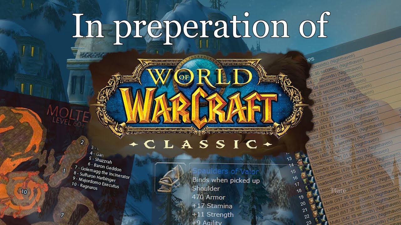 In preperation of Classic WoW. The Guild. - YouTube
