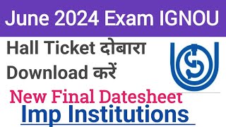 Ignou June 2024 Exams Important Guidelines And Instructions Ignou Exam ...