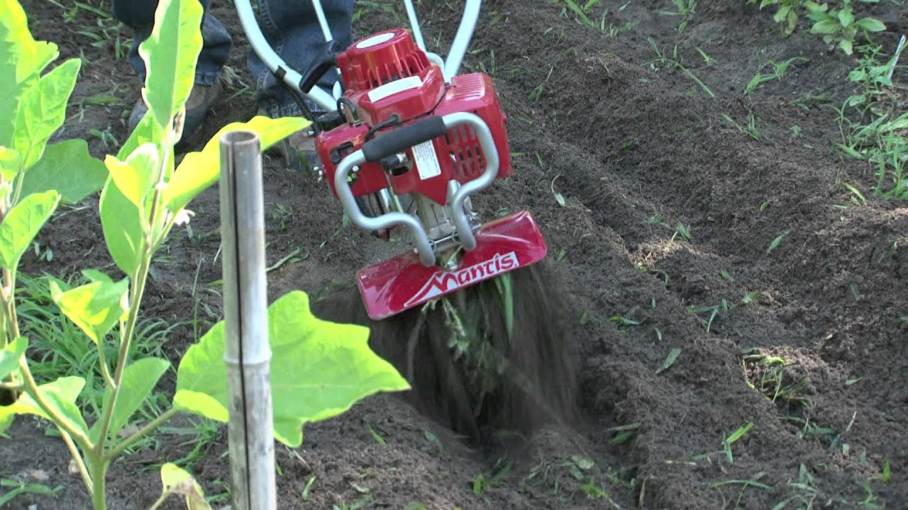 Planting a Fall Garden with a Mantis Tiller - YouTube