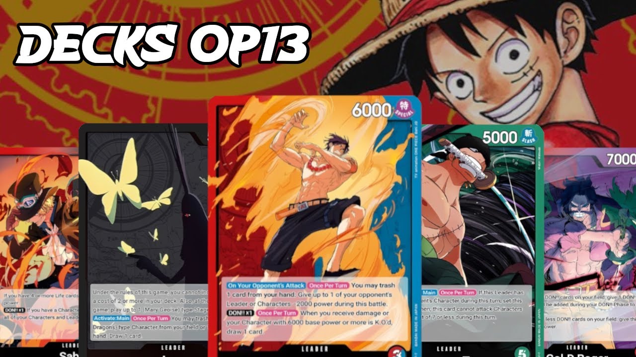 Mejores Decks Op13 con Kyo TCG | One Piece Card Game en Español - YouTube