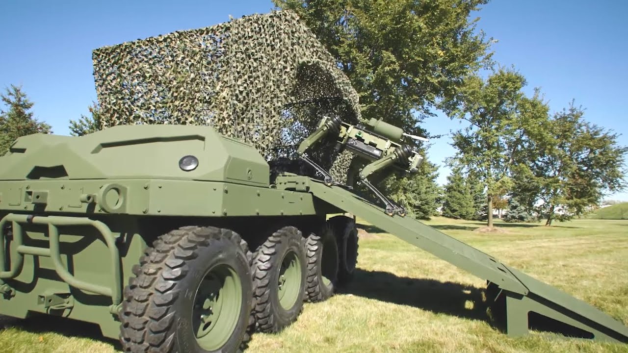 Выход робота-собаки V60 из беспилотника MUTT XM США - YouTube