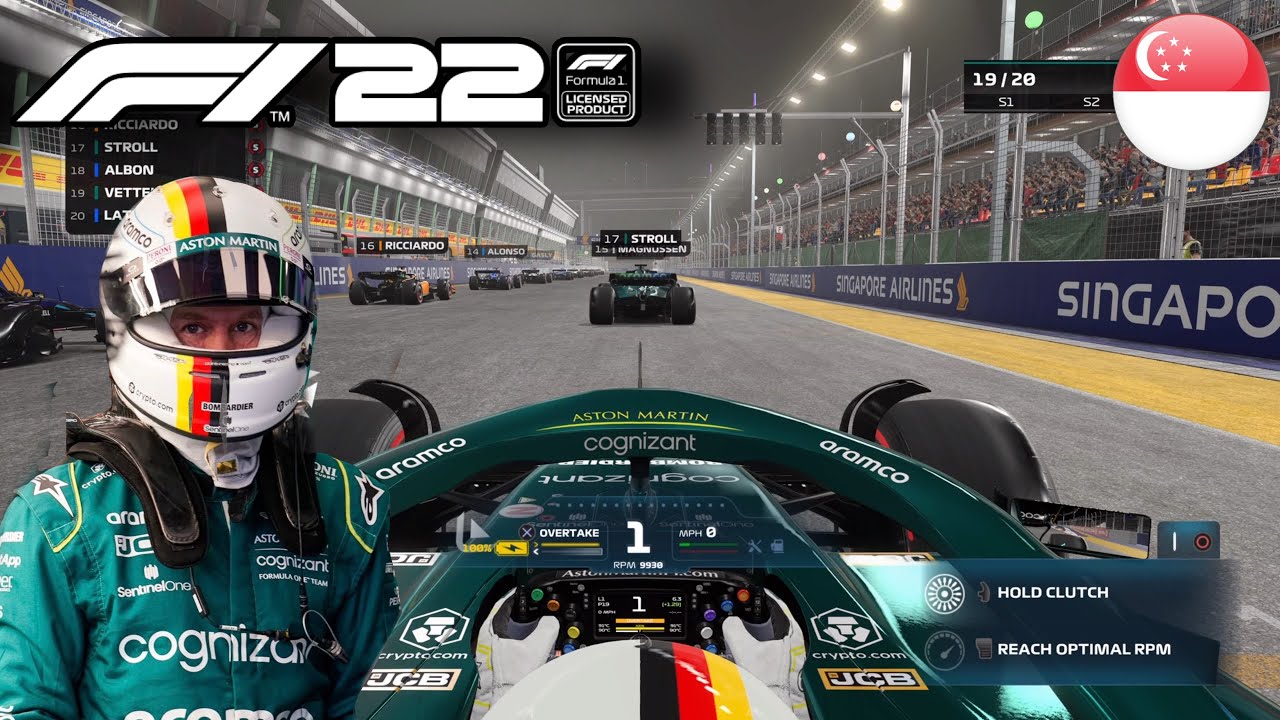 F1 22 Gameplay - Sebastian Vettel At Singapore | Aston Martin | PS5 ...