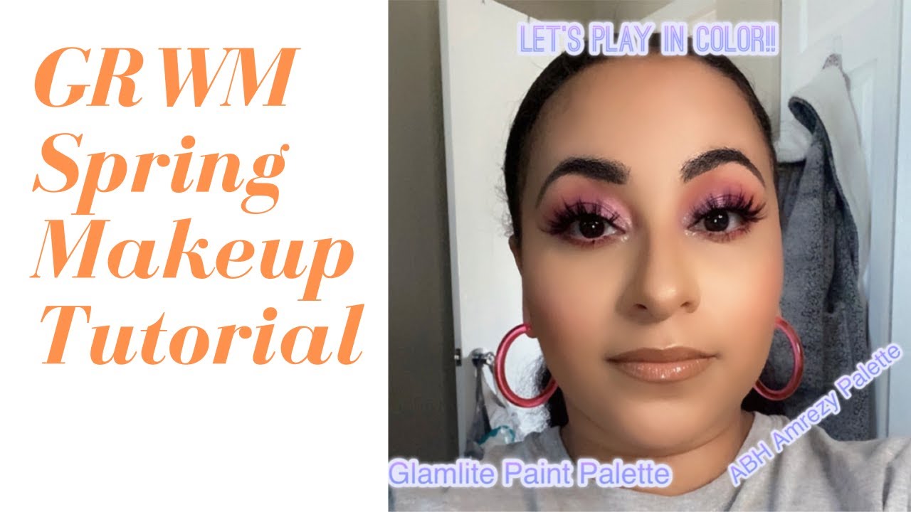 GRWM Spring Makeup Tutorial | Glamlite Paint Palette - YouTube