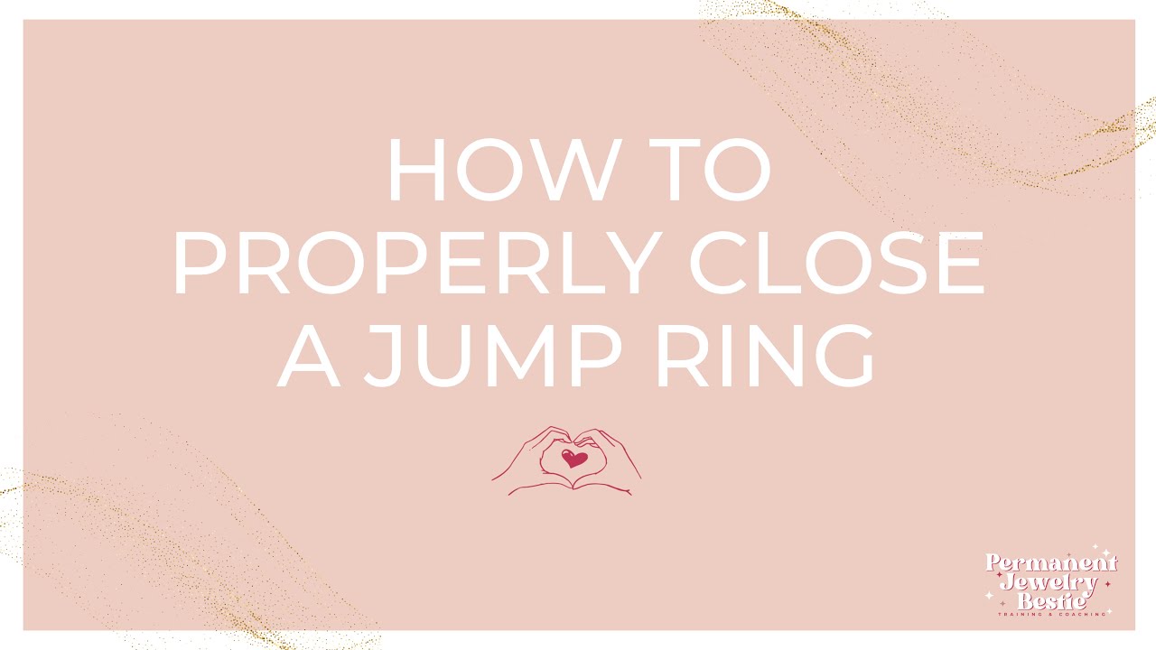 How to close a jump ring for the perfect weld - permanent jewelry - YouTube