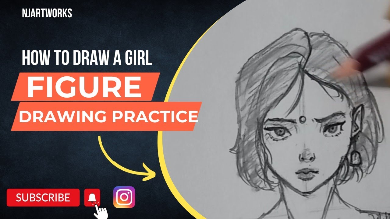 How to draw a girl / Figure drawing practice/ anime style - YouTube