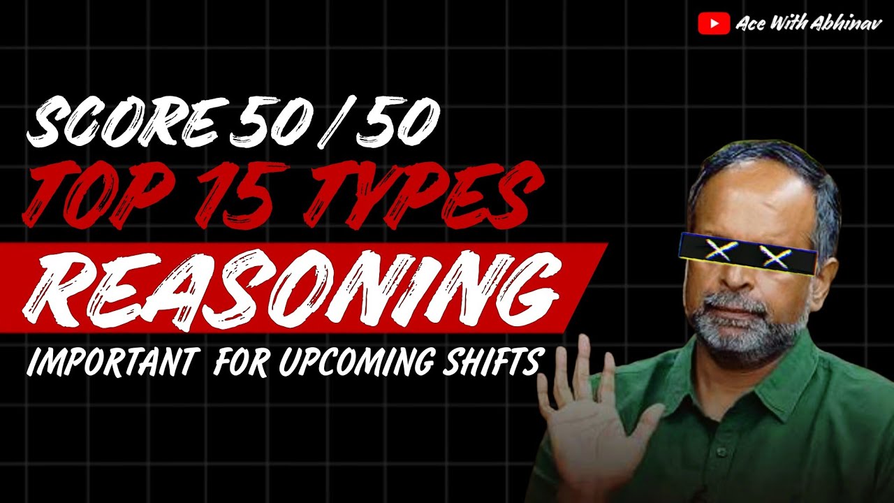 Extremly Important Top 15 Reasoning Types for SSC CGL| SSC exam review ...