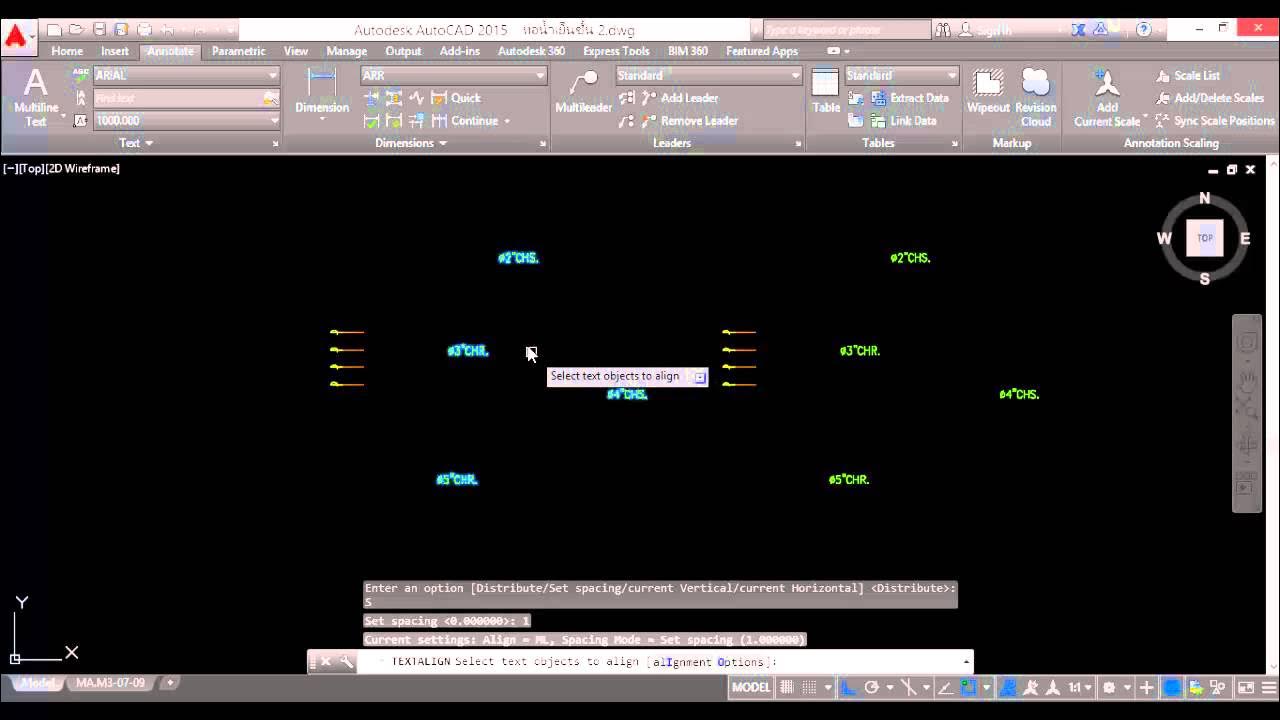 Trick&Tips Autocad 2015 Text Align (TA) - YouTube