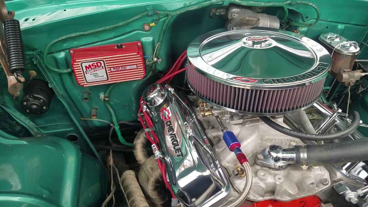 55 chevy engine 406 sbc - YouTube