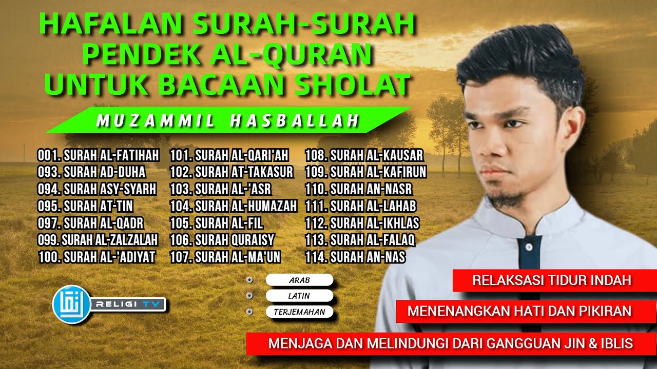 Hafalan Surah-Surah Pendek Al-Quran Untuk Bacaan Sholat II Surah Pendek ...