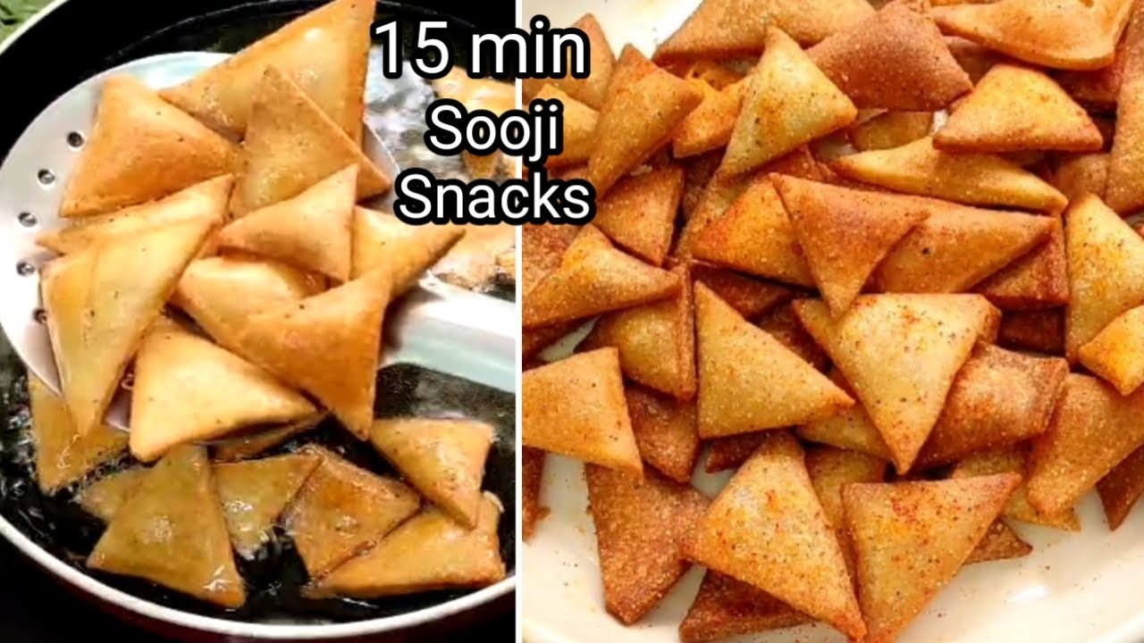 Just 15min Sooji Snacks Recipe!! Tea Time Snacks Recipe Sooji Rava ...