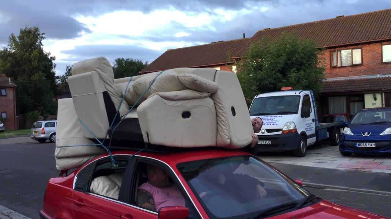 Very overloaded car - YouTube