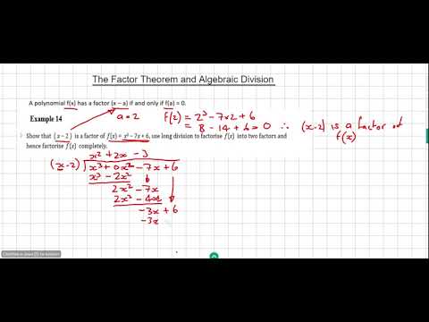 A level Maths, Factor Theorem and Algebraic Division - YouTube