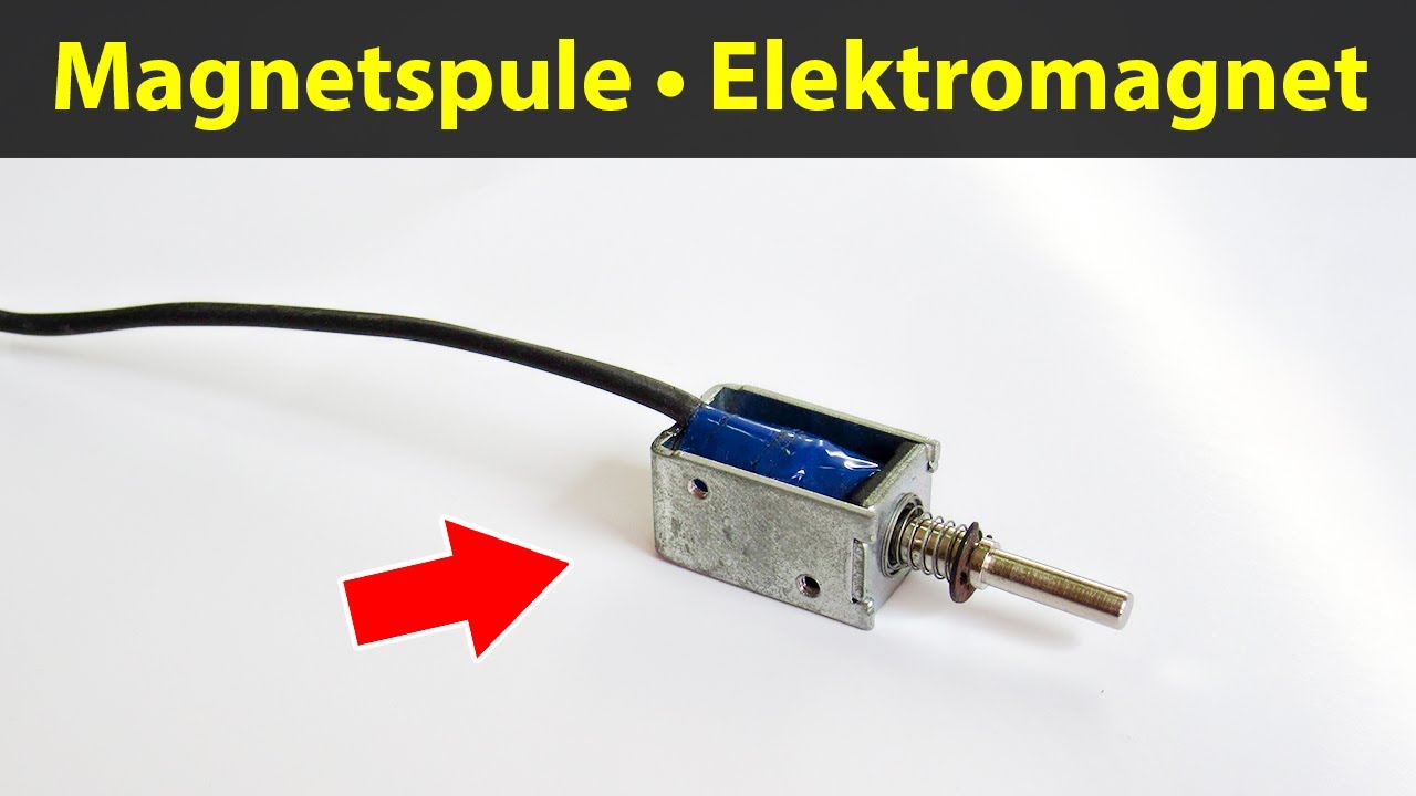 Wie ein Solenoid (Elektromagnet) in einem elektronischen Schaltkreis ...