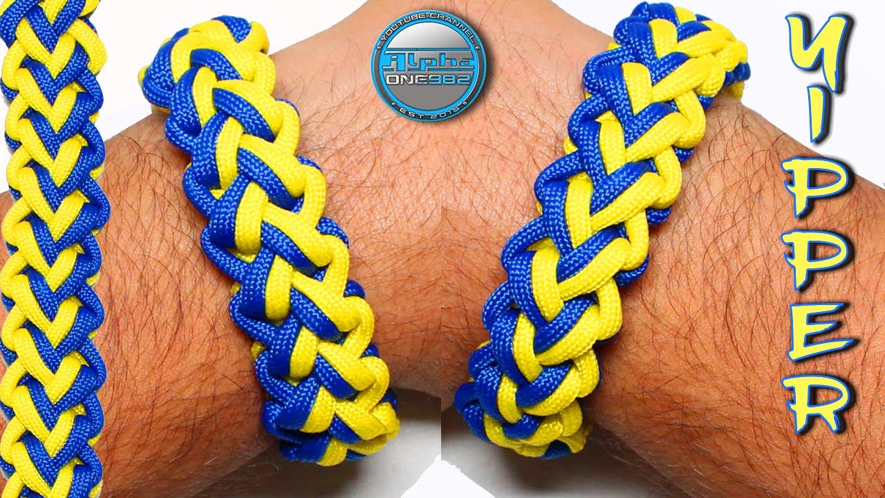 How to Make Paracord Bracelet Thick Zipper Sinnet World of Paracord ...