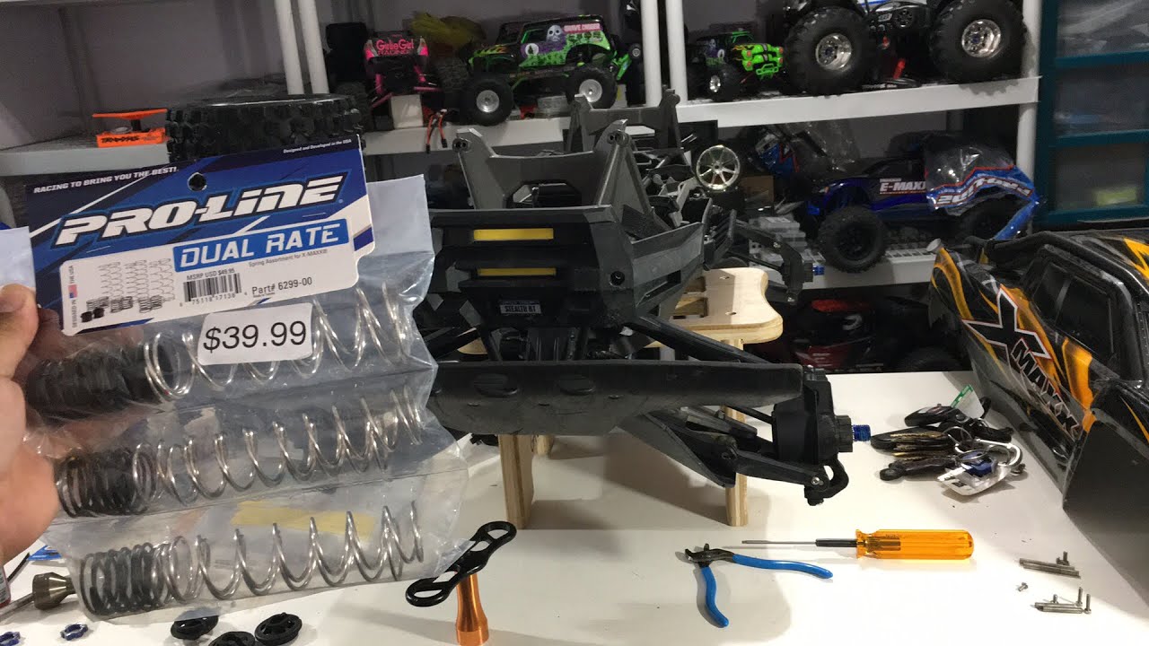 LIVE TRAXXAS X-MAXX PROLINE DUEL RATE SPRINGS Part #6299-00 - YouTube