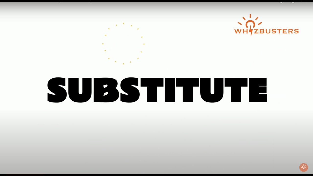 SUBSTITUTE (verb) meaning with examples in sentences - YouTube