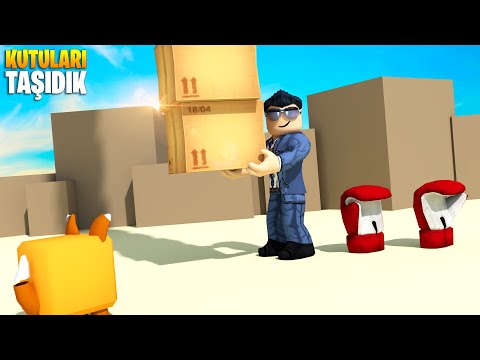 📦 Kutuları Taşıyıp Güçleniyoruz! 📦 | Deliveryman Simulator | Roblox Türkçe