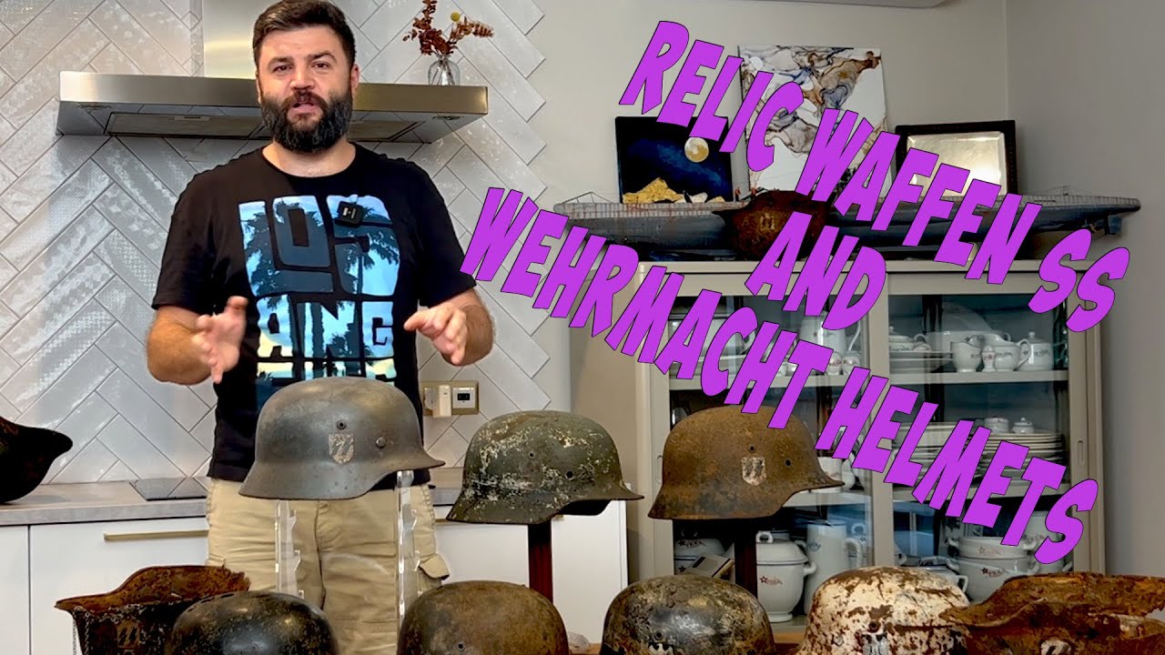 SS Helmets dug up from Russian front. Rare camouflage helmets! My ...