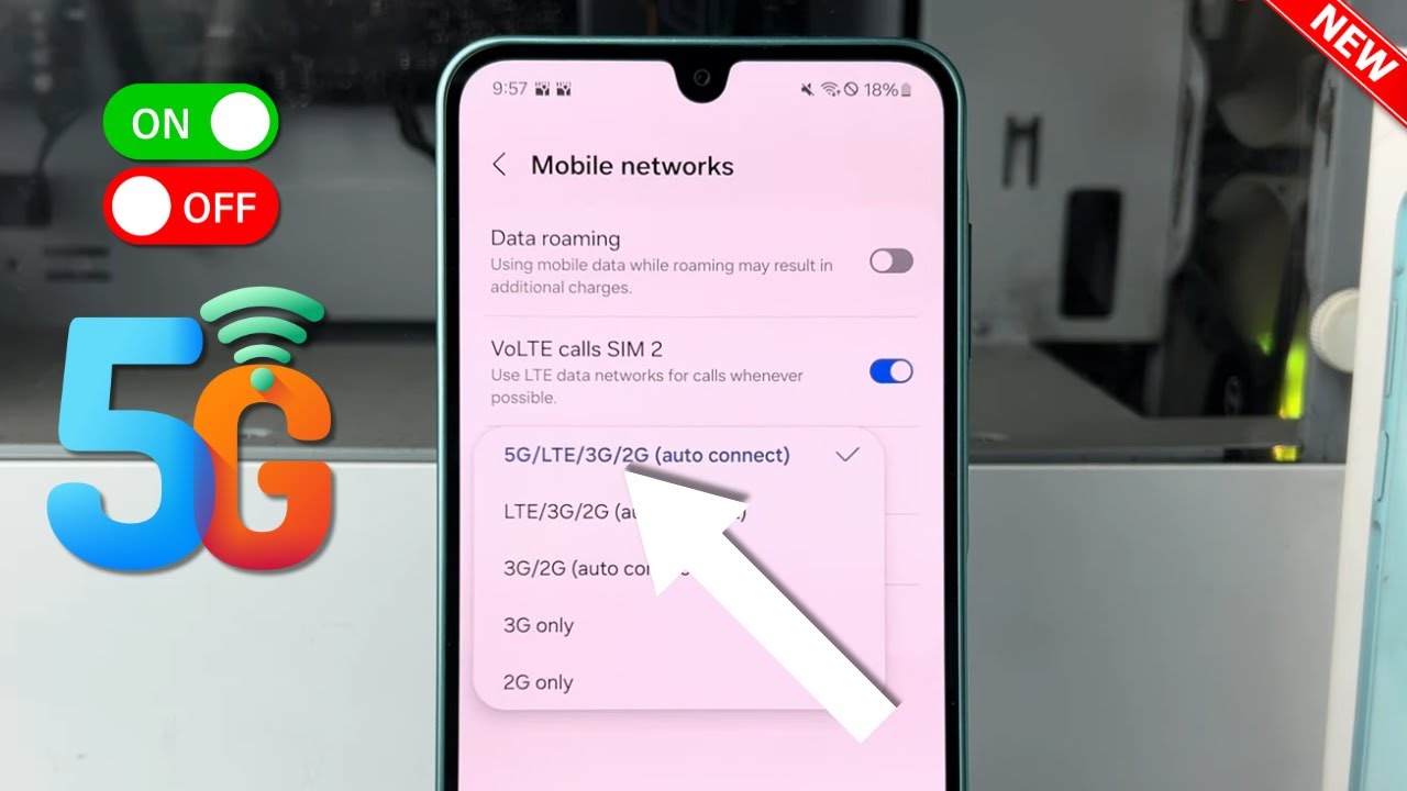 Galaxy A16: How To Turn on/off 5G In Samsung - YouTube