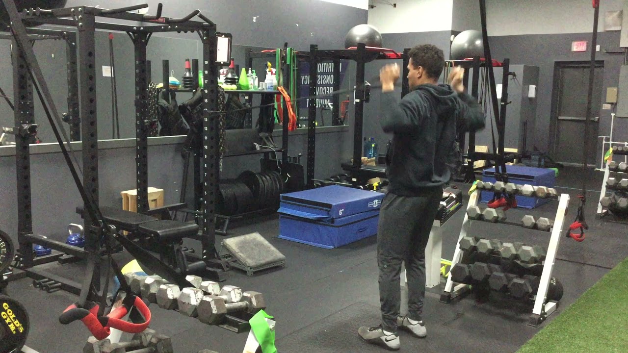 Resistance Band/Cable Face Pull to Overhead Press Combo - YouTube