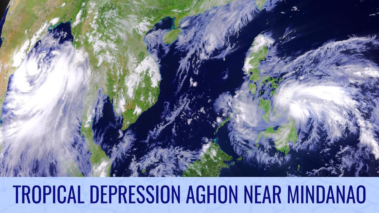 Tropical Depression Aghon and storm near India - YouTube