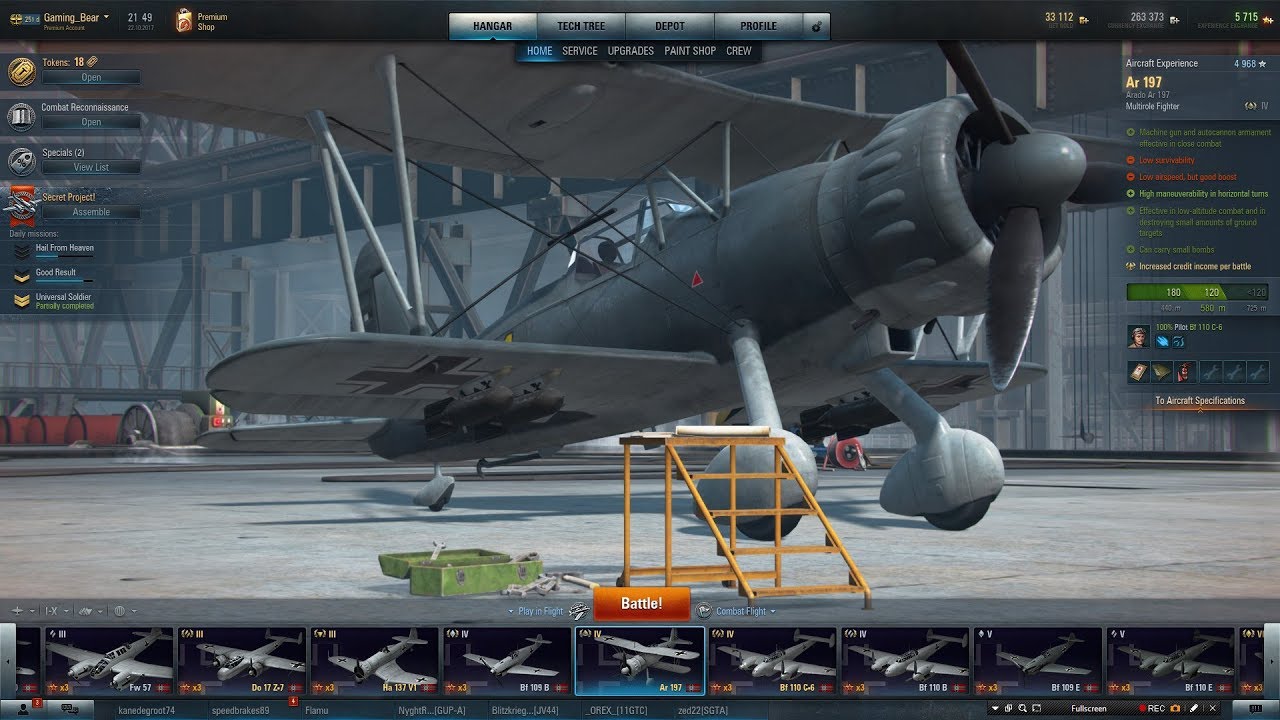 World of Warplanes Ar 197 Review - YouTube