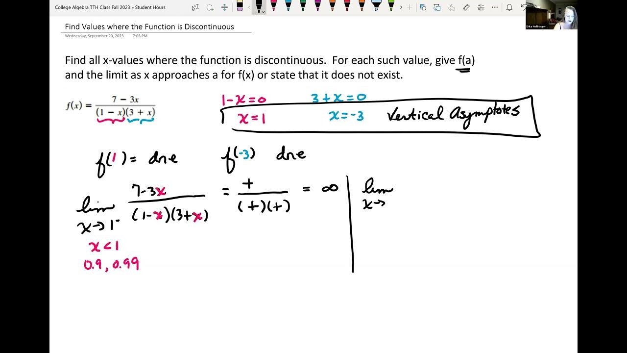 Finding Where a Function is Discontinuous - YouTube