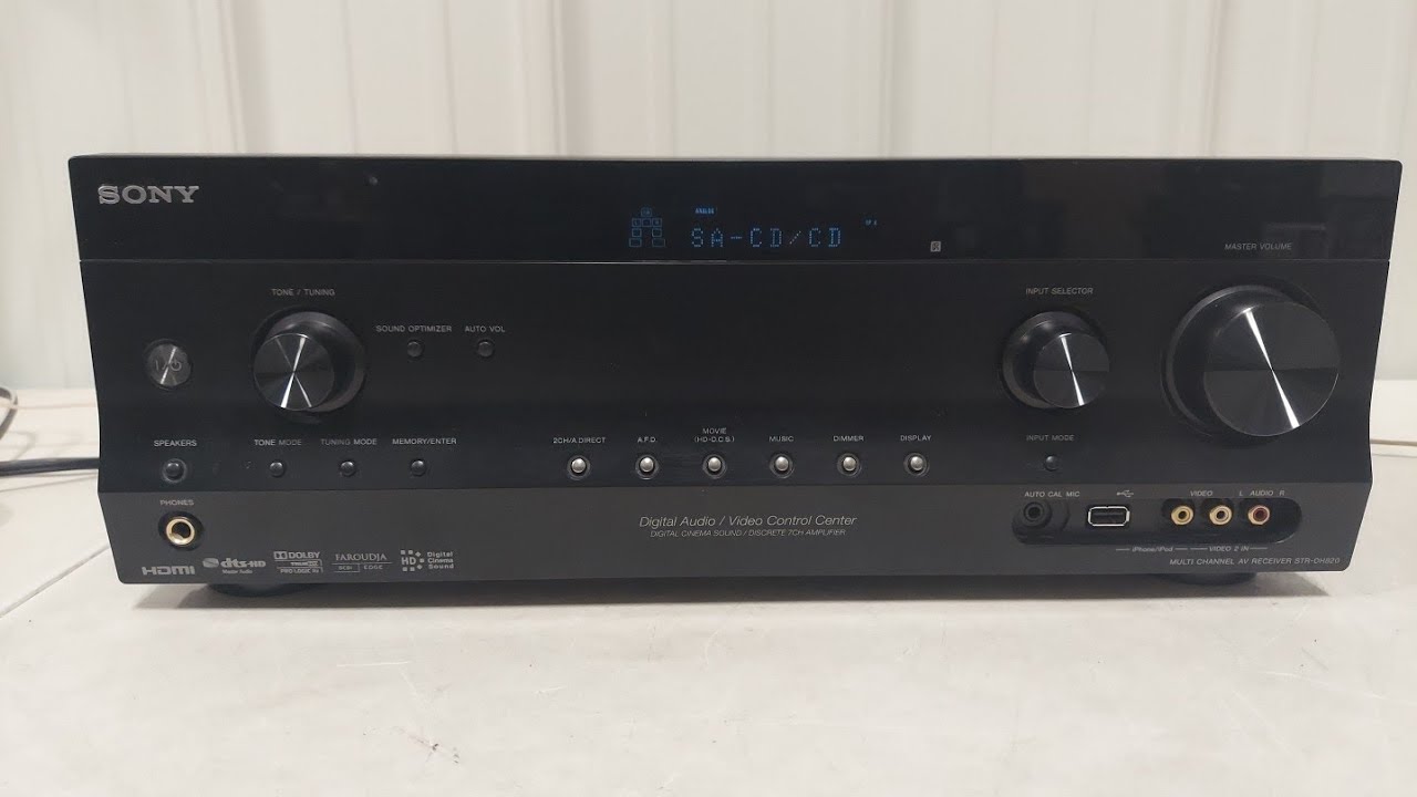Sony STR-DH820 HDMI Surround Sound AV Receiver - YouTube
