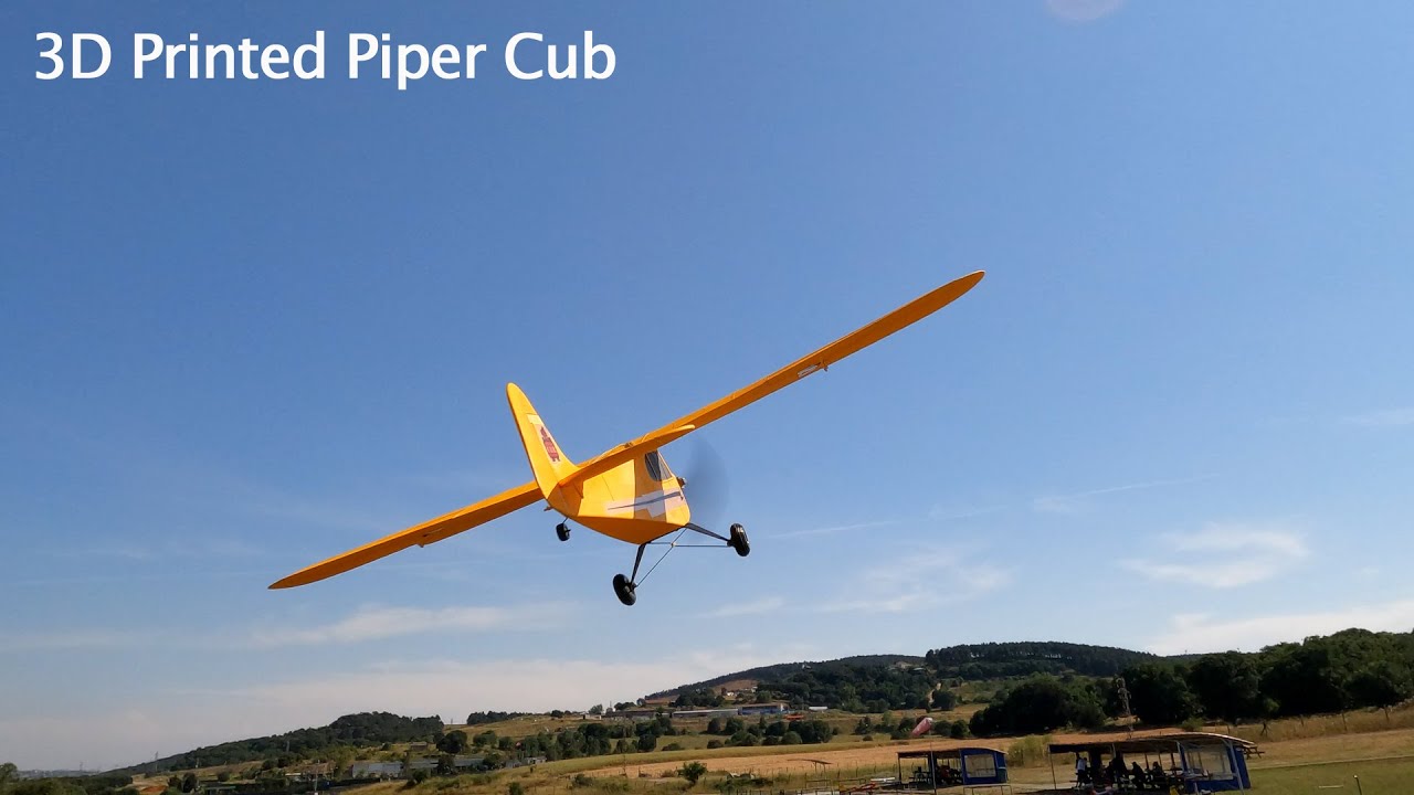 3DLabprint 3D Printed RC Piper Cub Full Flight, No Edit. - YouTube