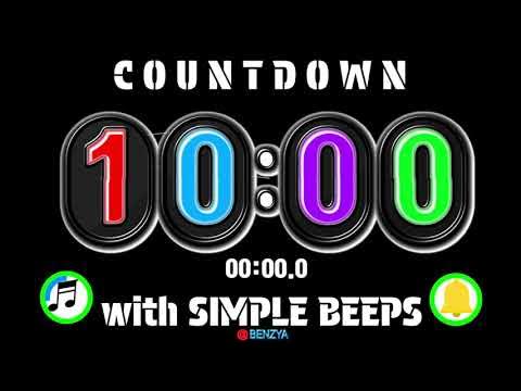 color keep changing circle flip clock 10 minute countdown with simple beeps timer alarm🔔 - YouTube