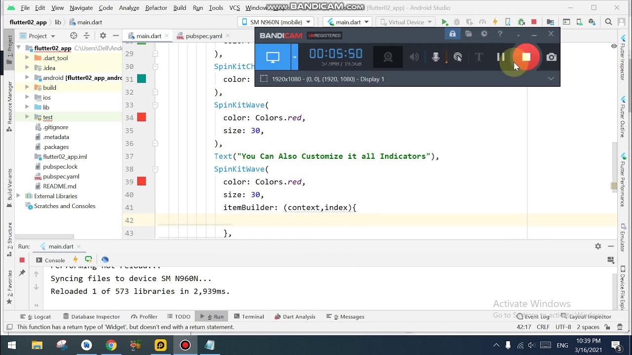 Loading Indicators in Flutter, #Flutter Packages, Flutter Spinkit Package - YouTube