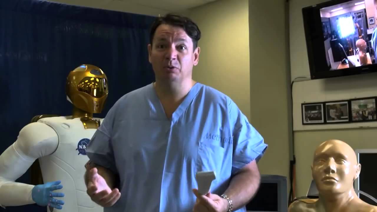 NASA's Robonaut 2 Performs Telemedicine - YouTube