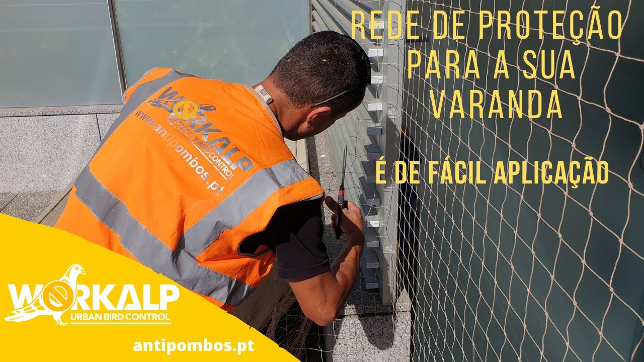 Rede proteção para varandas | Redes anti-pombos e gatos (aplica a rede ...