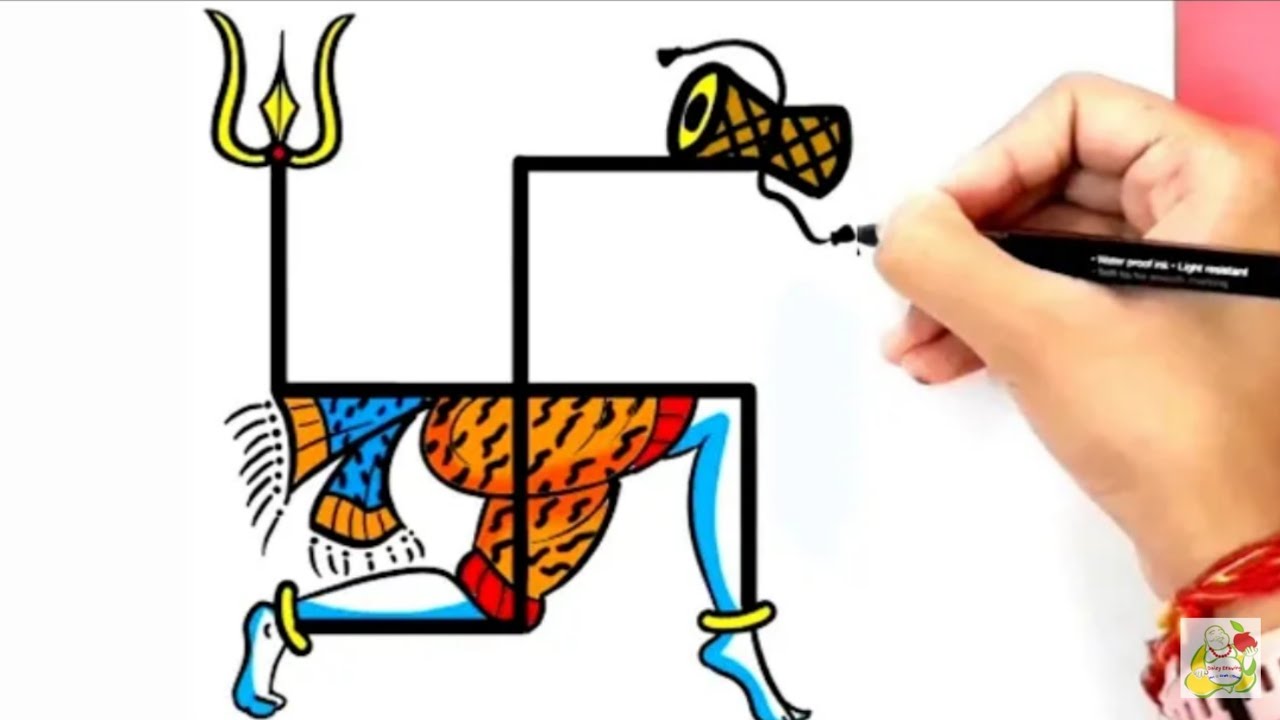 Nataraja drawing | How to draw Nataraja | How to draw Nataraja step by ...