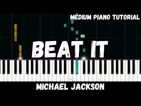 Michael Jackson - Beat It (Medium Piano Tutorial)