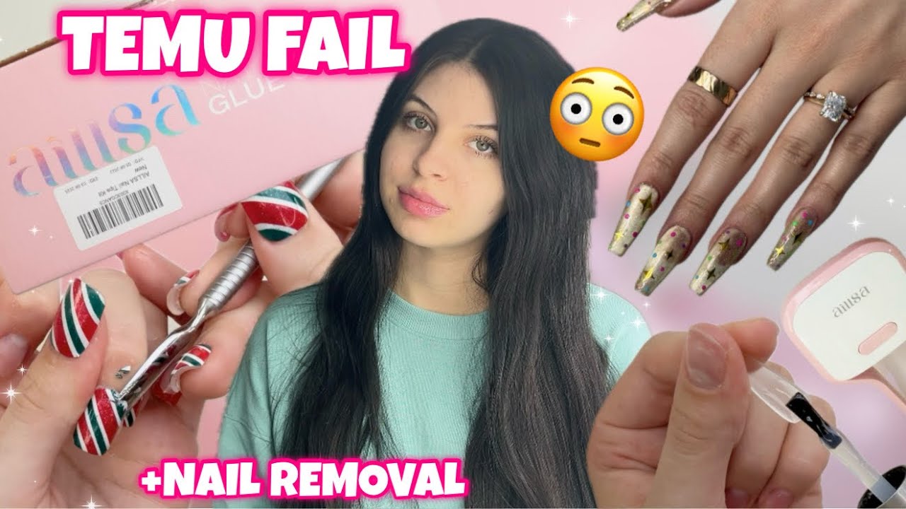 I Tried a Temu Nail Tips Kit… WORST Glue Gel Ever?! 😳 + Beetles X Press ...