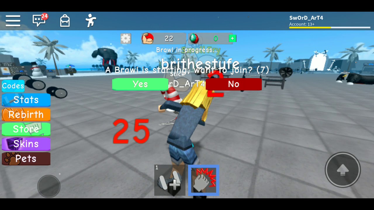 Playing weight lifting simulator 3 on roblox - YouTube