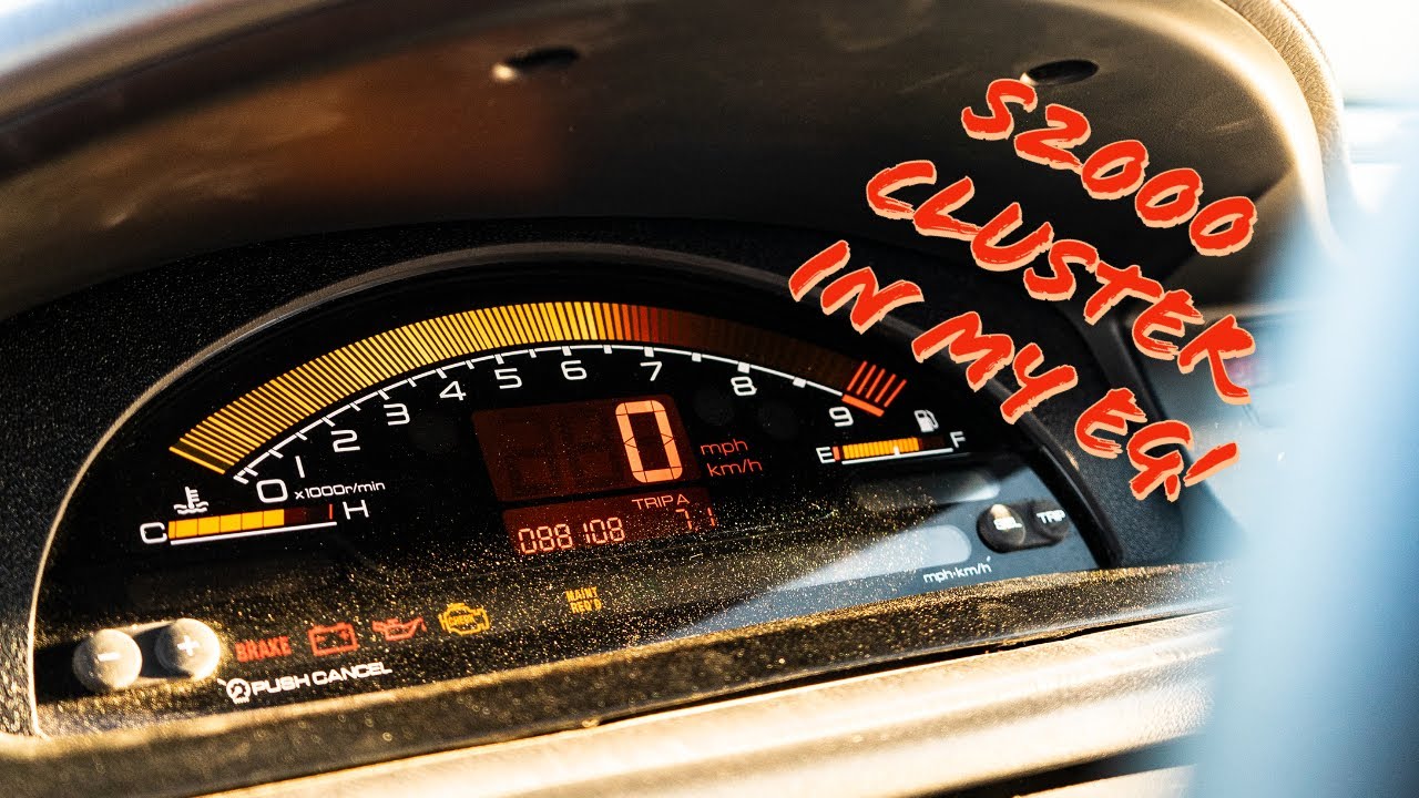 Installing an S2000 Cluster In My H2B EG Hatch!!!! - YouTube