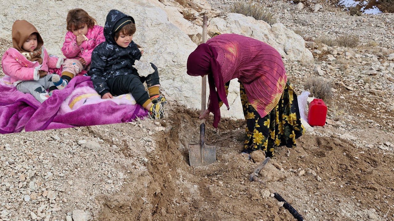 Homeless Woman Digs Cave to Save Freezing Children - YouTube