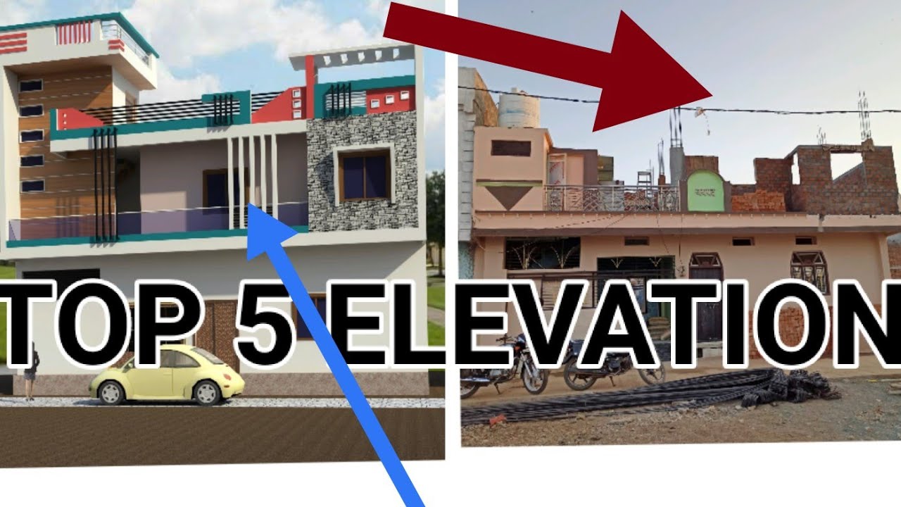 Top elevation || 40 feet front elevation || gallery design || G+1 ...