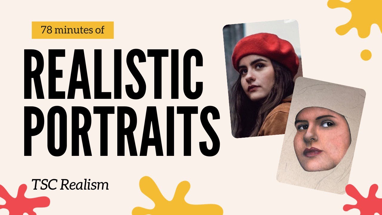 75 minutes of realistic portrait drawing in real-time - YouTube