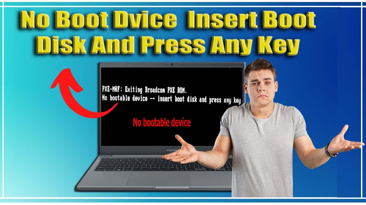 No Boot Dvice – Insert Boot Disk And Press Any Key - YouTube