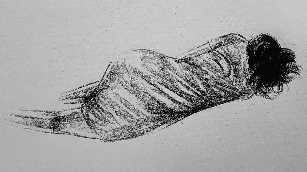 Sleeping Girl Drawing Very Easy - YouTube
