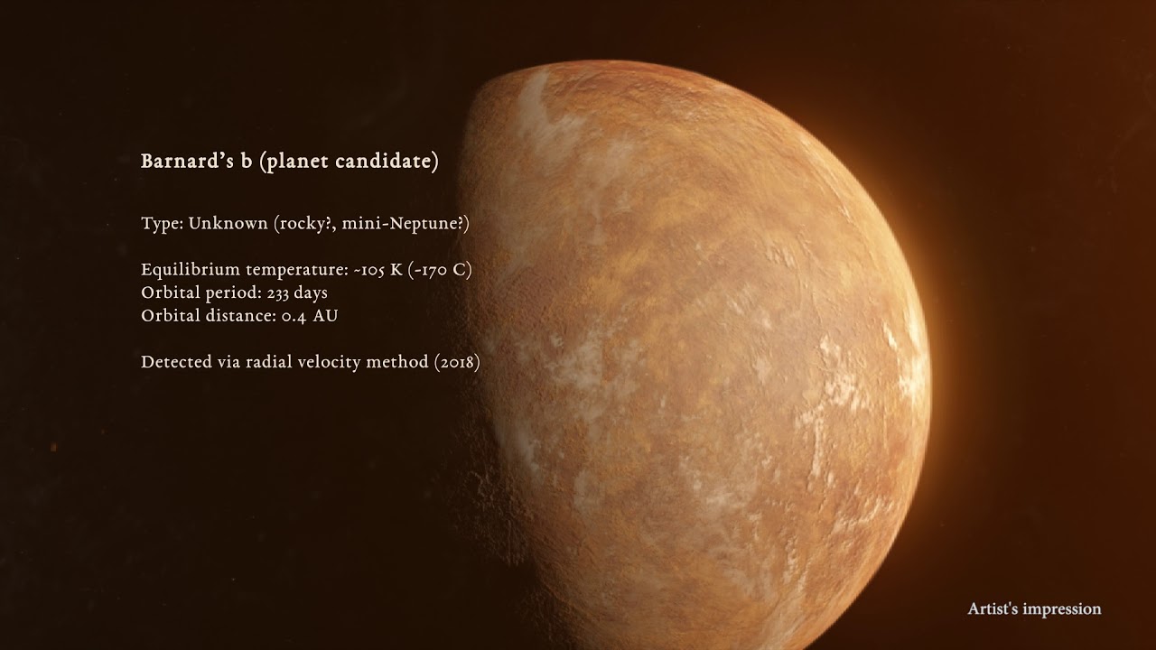 A super-Earth planet orbiting Barnard’s star - YouTube