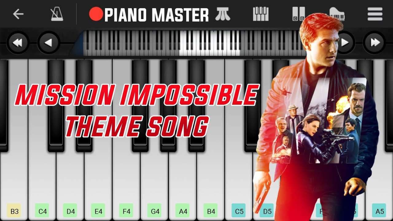 MISSION IMPOSSIBLE THEME SONG EASY PIANO TUTORIAL - YouTube
