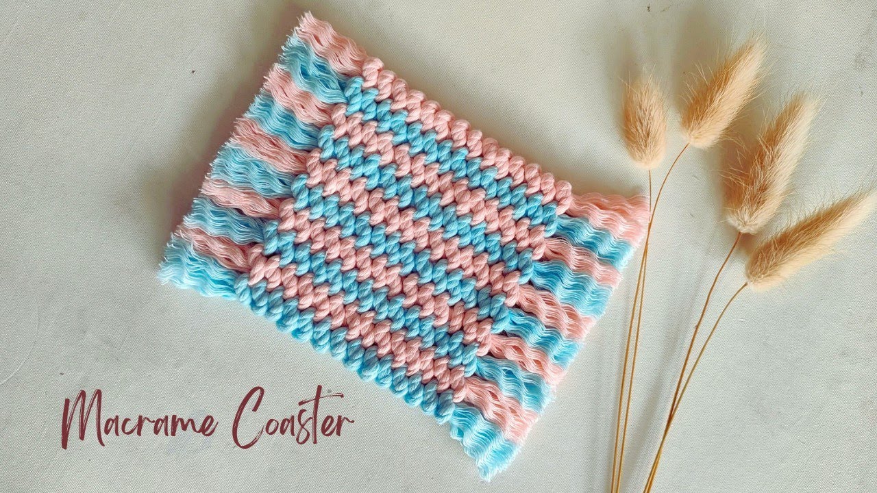 Easy DIY Macrame Coaster using Snake Knot - Macrame Coaster Tutorial for Beginners - YouTube